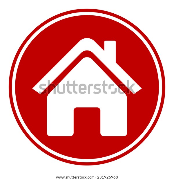 Home Symbol Button On White Background Stock Vector (Royalty Free ...