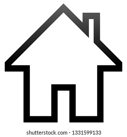 Home Symbol Icon Black Gradient Outline Stock Vector (Royalty Free ...