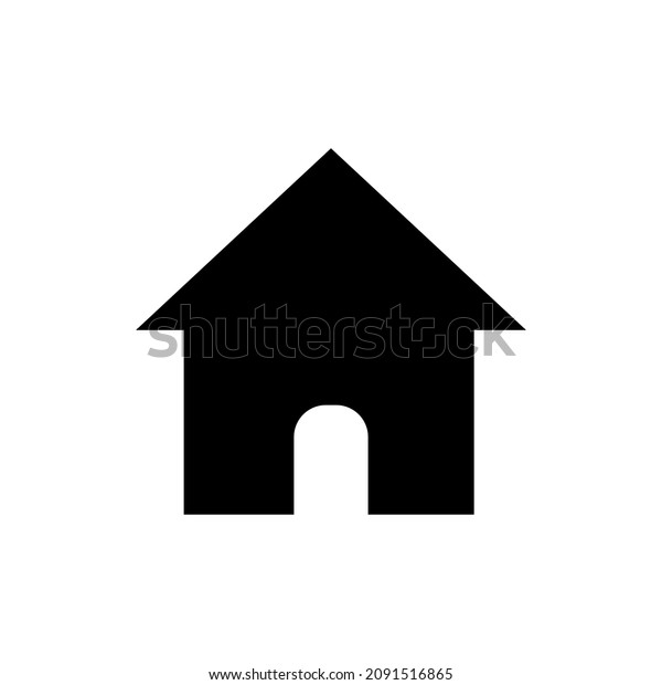 Home Symbol Isolated On White Background Stock Vector (Royalty Free ...