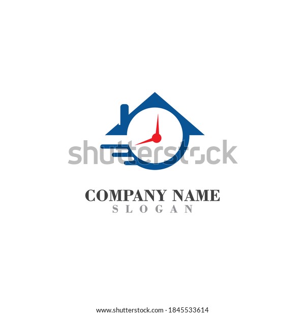 Home Time Logo Inspiration Design Icon Stock Vector (Royalty Free ...