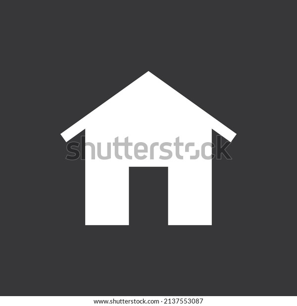 Home Vector Icon On Grey Background Stock Vector (Royalty Free ...