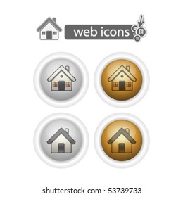 Home Web Icons Isolated On White Stock Vector (Royalty Free) 53739733