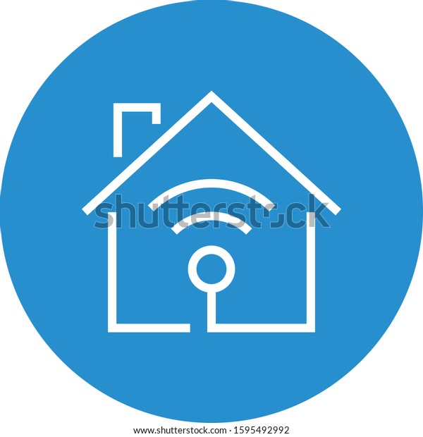 Home Wifi Network Access Point Outline Stock Vector (Royalty Free ...