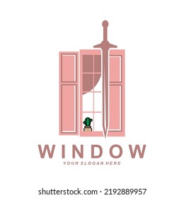 Home Window Logo Home Interior Icon Stock Vector (Royalty Free ...