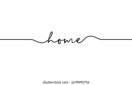 Home Word Handwritten Design Vector Stock Vector (Royalty Free ...