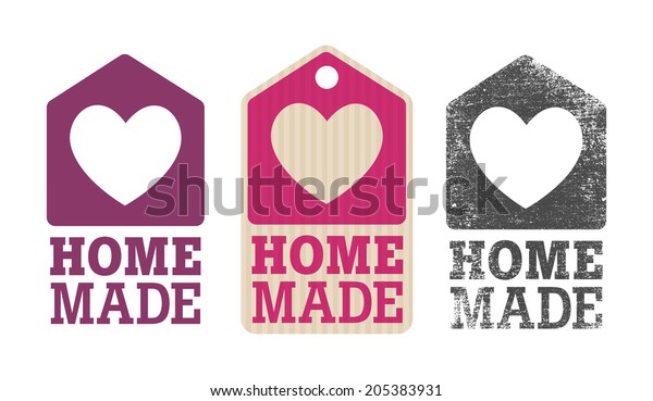 Homemade Label Stock Vector (Royalty Free) 205383931