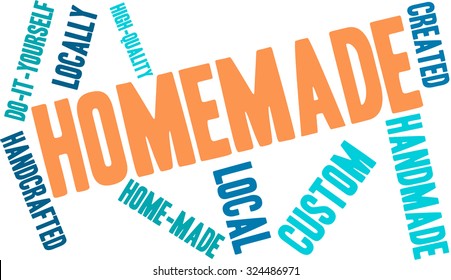 Homemade Word Cloud On White Background Stock Vector (Royalty Free ...