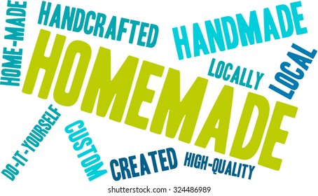Homemade Word Cloud On White Background Stock Vector (Royalty Free ...