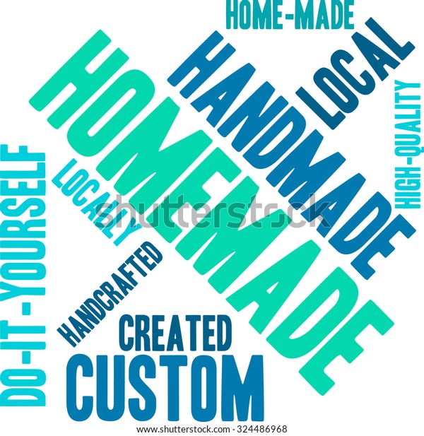 Homemade Word Cloud On White Background Stock Vector (Royalty Free ...