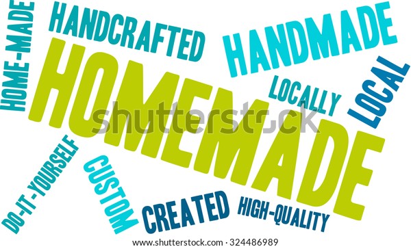 Homemade Word Cloud On White Background Stock Vector (Royalty Free ...