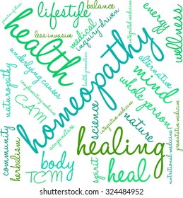 Homeopathy Word Cloud On White Background Stock Vector (Royalty Free ...