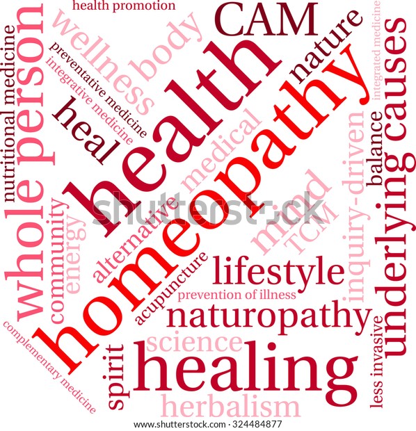 Homeopathy Word Cloud On White Background Stock Vector (Royalty Free ...