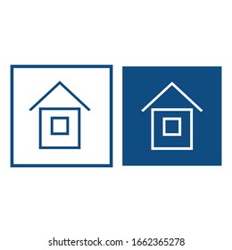 Homepage Symbol Symbol Located Square Frame Stock Vector (Royalty Free ...