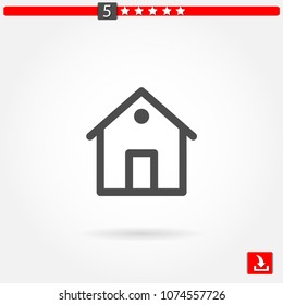 Small House Icon Vector Simple Flat: เวกเตอร์สต็อก (ปลอดค่าลิขสิทธิ์ ...