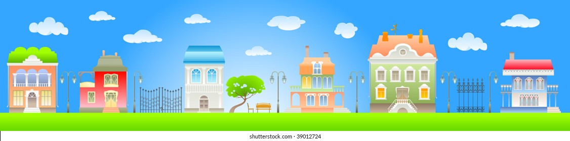 Architectural drawings row house Images, Stock Photos & Vectors ...