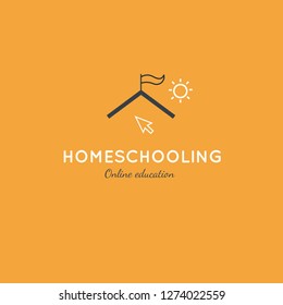 Homeschooling Vector Logo Symbol Thin Line Stock Vector (Royalty Free ...