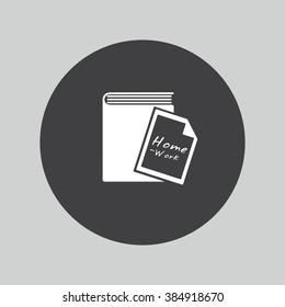 Homework Book Icon Stock Vector (Royalty Free) 384918670 | Shutterstock