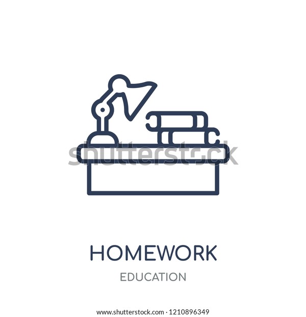 Homework Icon Homework Linear Symbol Design Stock Vector (Royalty Free ...