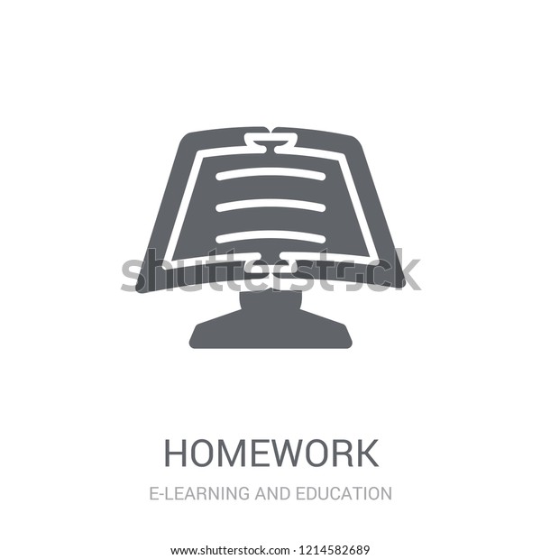Homework Icon Trendy Homework Logo Concept: vector de stock (libre de ...
