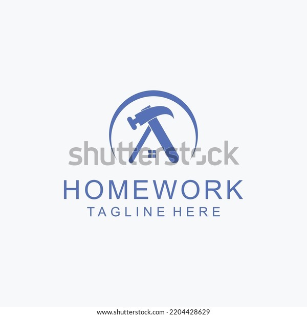 Homework Logo Design Icon Tamplate Stock Vector (Royalty Free ...