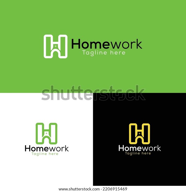 Homework Logo H Letter Logo Design Stock Vector (Royalty Free ...