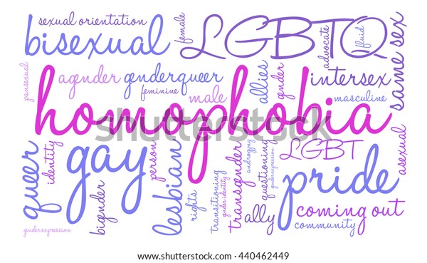 Homophobia Word Cloud On White Background Stock Vector (Royalty Free ...