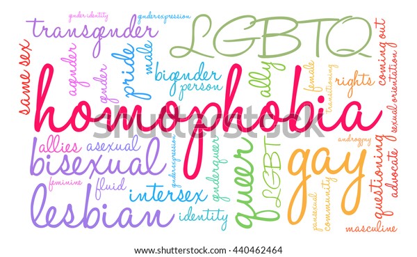 Homophobia Word Cloud On White Background Stock Vector (Royalty Free ...