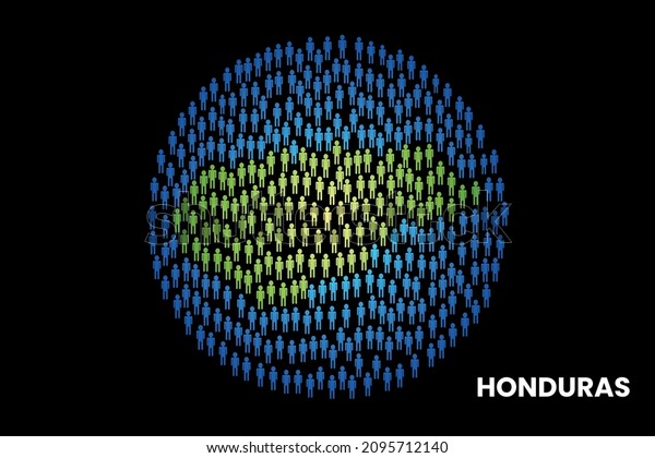 Honduras Population People Map Globe Vector 库存矢量图（免版税）2095712140 ...