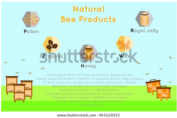 Honey Background Design Concept Beehive Apiary Stock Vector (Royalty ...