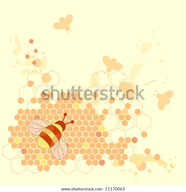 Honey Bee Design Stock Vector (Royalty Free) 11170063