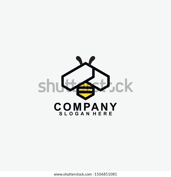 Honey Bee Fly Logo Design Modern Stock Vector (Royalty Free) 1506851081 ...