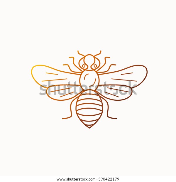 Honey Bee Vector Symbol Stock Vector (Royalty Free) 390422179