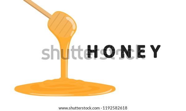 Honey Cartoon Vector Free Space Text Stock Vector (Royalty Free ...