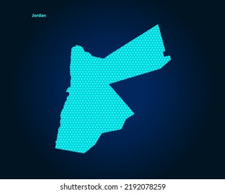Honey Comb Hexagon Textured Map Jordan Stock Vector (Royalty Free ...