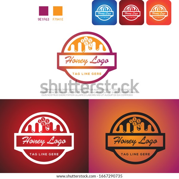 Honey Drop Logocolorful Honey Drop Logo Stock Vector (Royalty Free ...