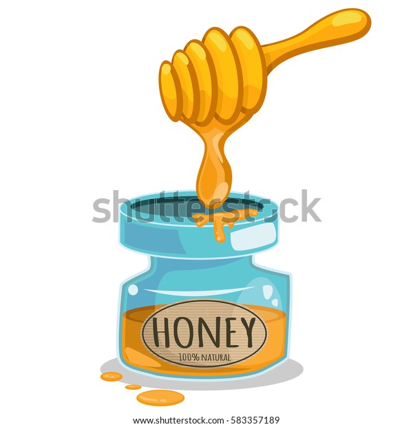 Honey Jar Stick Drop Vector Cartoon Stock Vector (Royalty Free ...