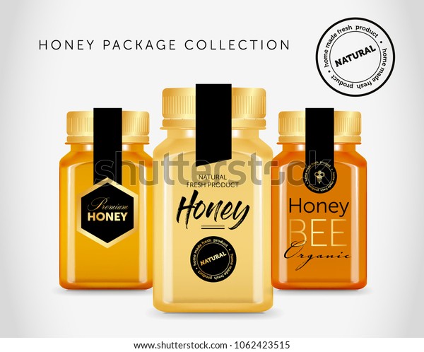 Honey Packaging Design Full Range Honey Stock Vector (Royalty Free ...