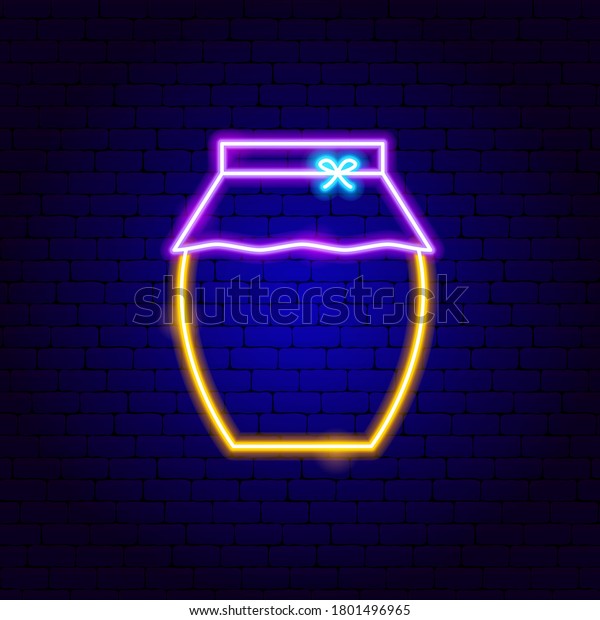 Honey Pot Neon Sign Vector Illustration Stock Vector (Royalty Free ...