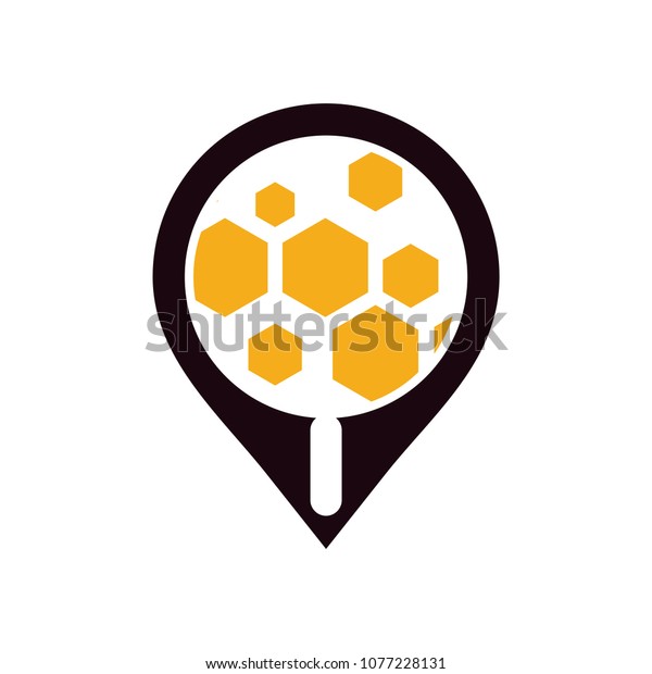 Honey Research Logo Design Stock Vector (Royalty Free) 1077228131 ...