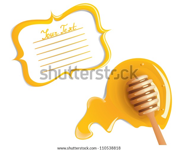 Honey Text Board Stock Vector (Royalty Free) 110538818