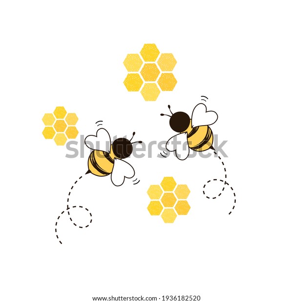 Honeycomb Beehive Hexagon Grid Cells Bee Stock Vector (Royalty Free ...