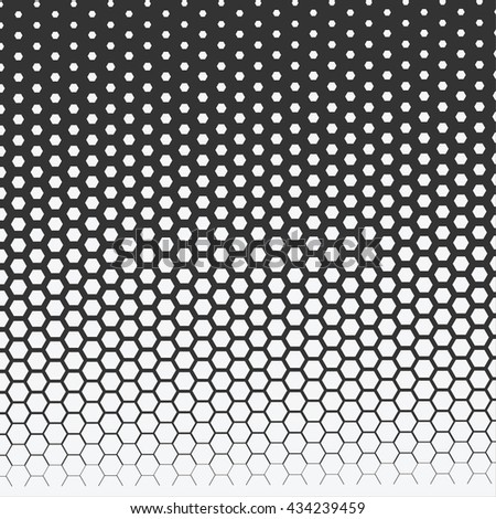Honeycomb Halftone Vector Abstract Backgroundhexagon Halftone Stock ...
