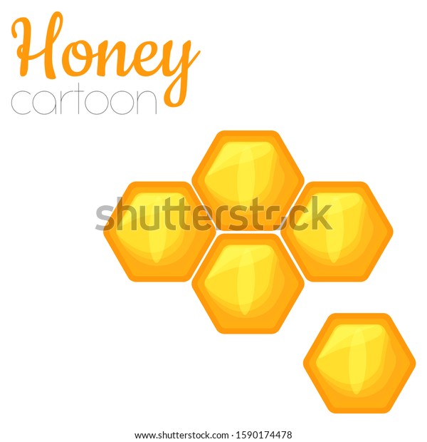 Honeycomb Hexagon Cartoon Vector Illustration Isolated: vector de stock ...