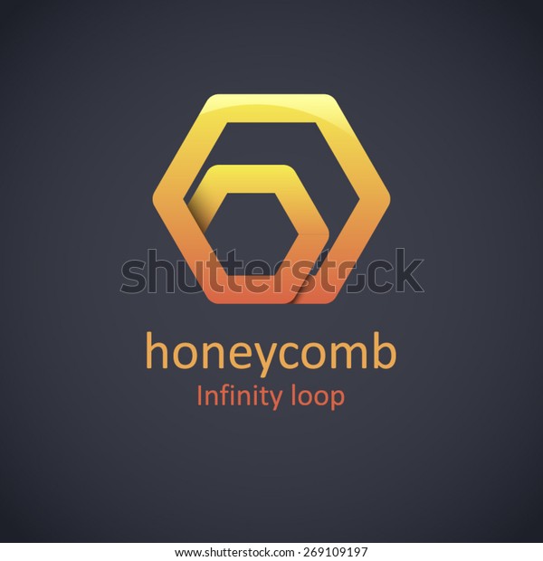 Honeycomb Logo Design Concept Abstract Creative Stock Vector (Royalty ...