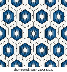 Honeycomb Seamless Pattern Hexagon Mosaic Tiles Stock Vector (Royalty ...