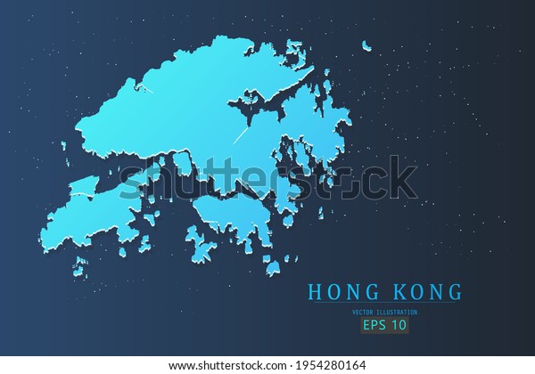 Hong Kong Map World Map International Stock Vector (Royalty Free ...