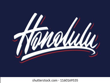 649 Honolulu text Images, Stock Photos & Vectors | Shutterstock