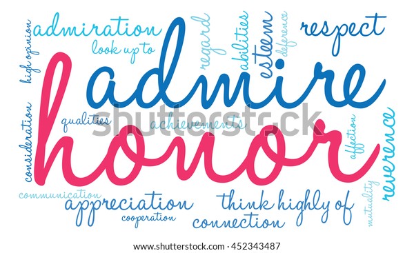 Honor Word Cloud On White Background Stock Vector (Royalty Free ...