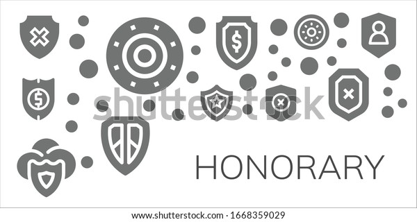 Honorary Icon Set 11 Filled Honorary Stock Vector (Royalty Free ...