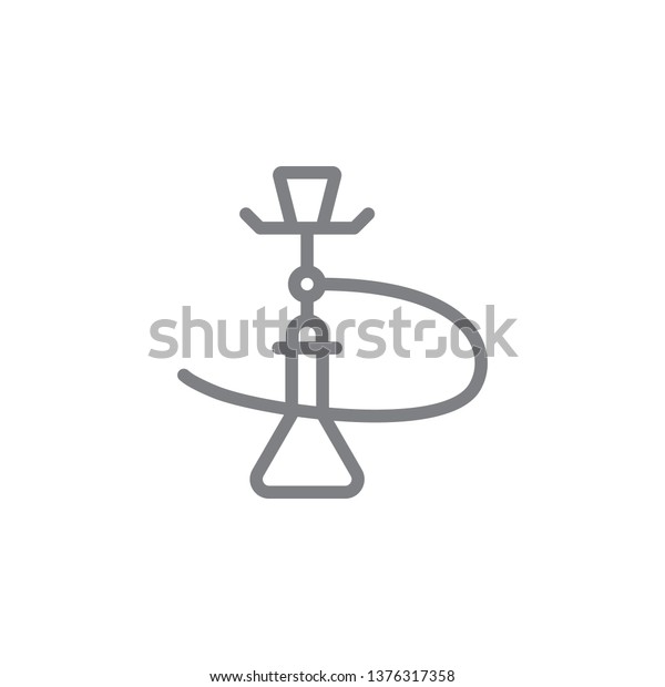 Hookah Outline Icon Elements Smoking Activities Stock Vector (Royalty ...